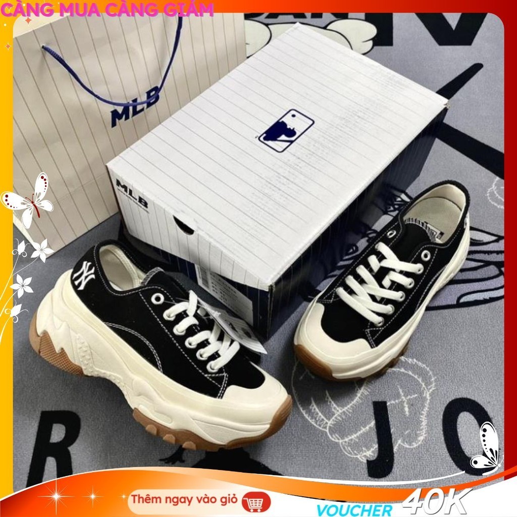 [ Hàng chính hãng ] Giày MLB chunky low ny đen đế nâu bản cao cấp tăng ...