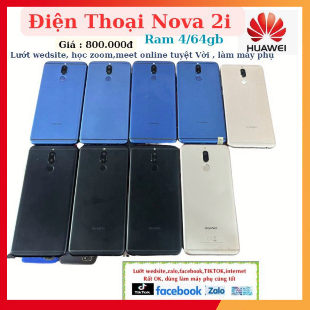 Điện thoại Nova 2i Huawei ram 4/64gb cấu hình cực mạnh( tặng kèm sạc ...