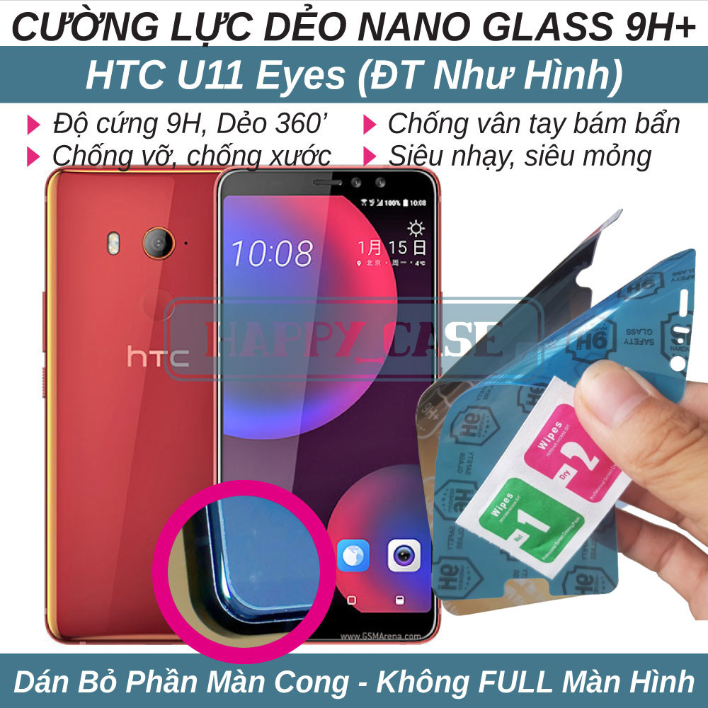 Dán cường lực dẻo nano cho HTC U11 Eyes (trong suốt và chống nhìn trộm) không viền đen | Shopee ...