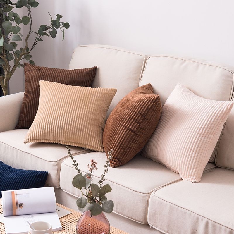 Gối Ôm Hình Vuông Đệm Tựa Văn Phòng Màu Trơn Bọc Gối Tựa Ghế Sofa Phòng ...