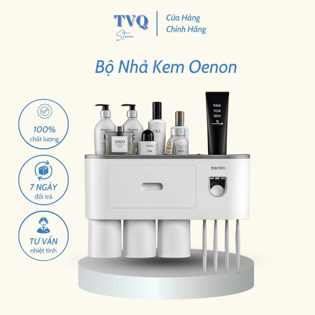 Bộ Nhả Kem Đánh Răng Tự Động, Kệ Để Bàn Chải Đánh Răng Thiết Kế Cao Cấp Hiện Đại TVQ Store ...