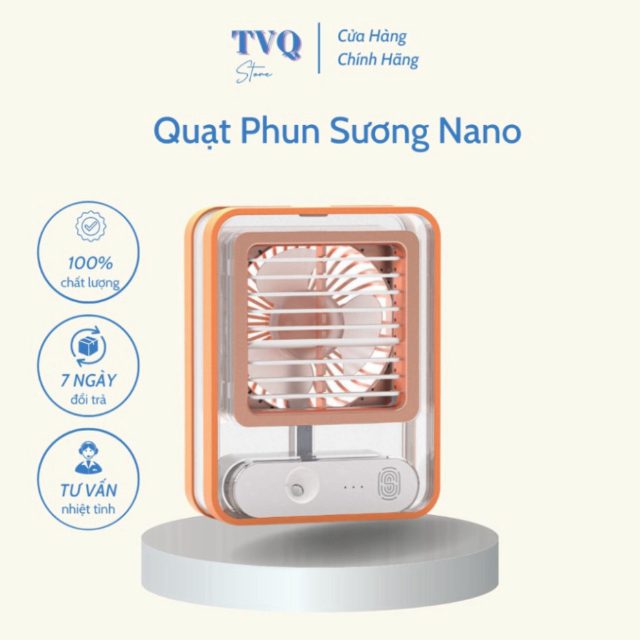 Quạt Phun Sương Tích Điện Cảm Ứng Nano Thiết Kế Trong Suốt Làm Mát Nhanh Chóng (TVQ.store ...
