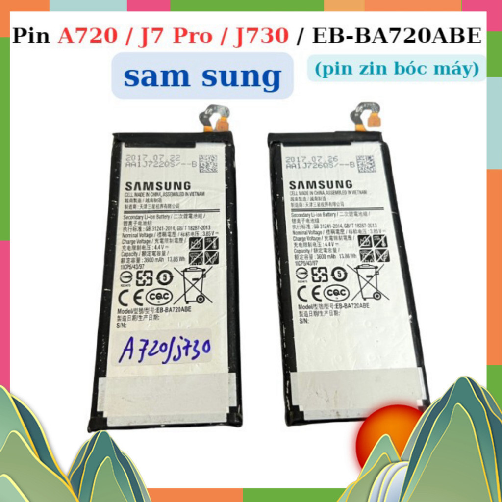 Pin Samsung A720 / J7 Pro / J730 / EB-BA720ABE (pin zin bóc máy ...
