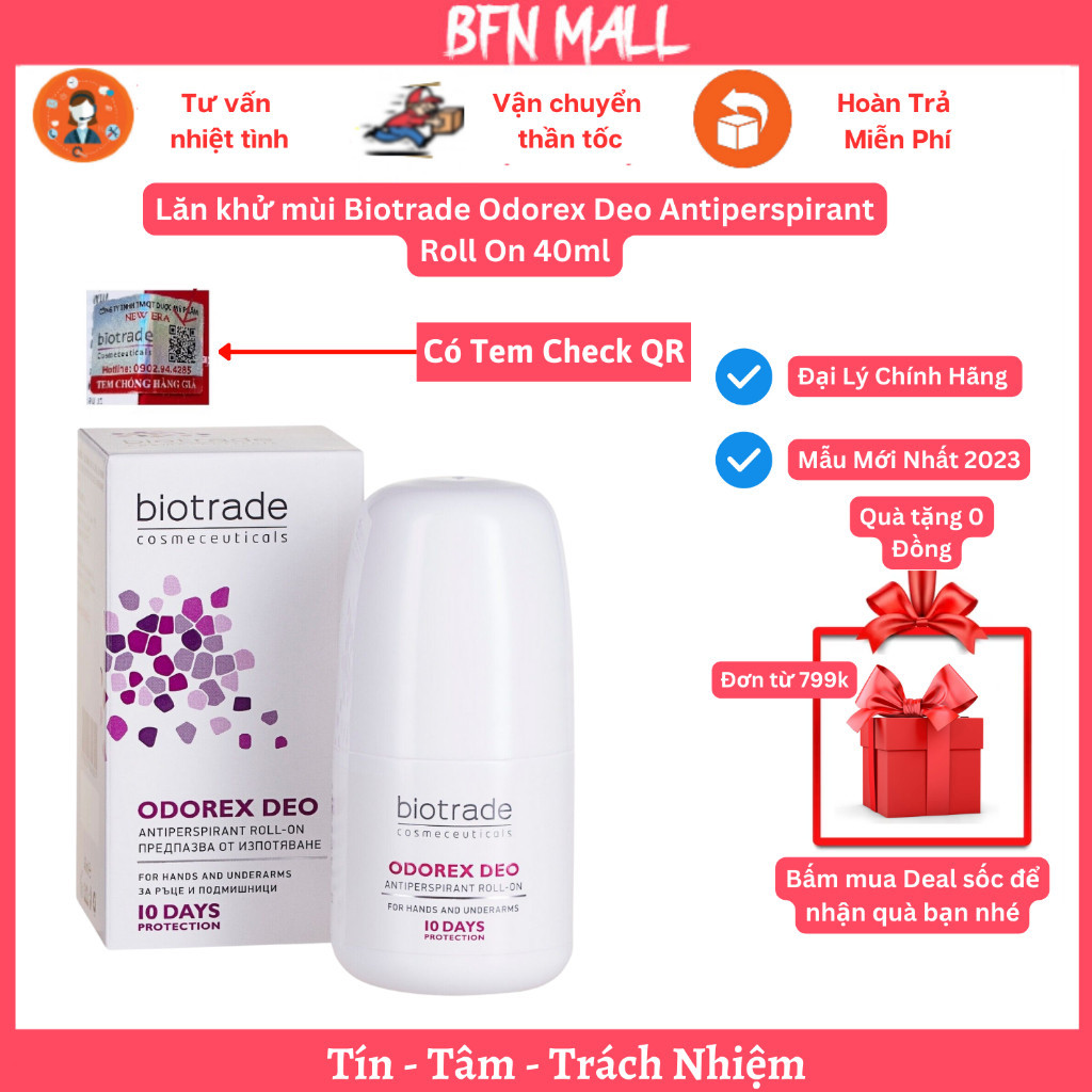 Lăn khử mùi Biotrade Odorex Deo Antiperspirant Roll On 40ml | Shopee ...