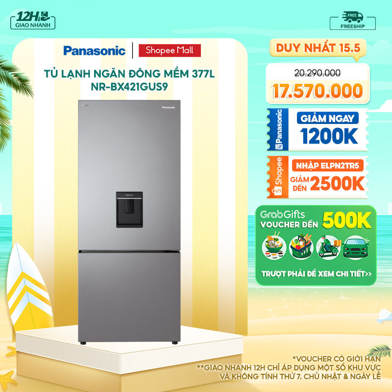 [Nhập mã Shopee ELPN2TR5 Giảm đến 2TR5] Tủ lạnh Panasonic Ngăn đông mềm ...