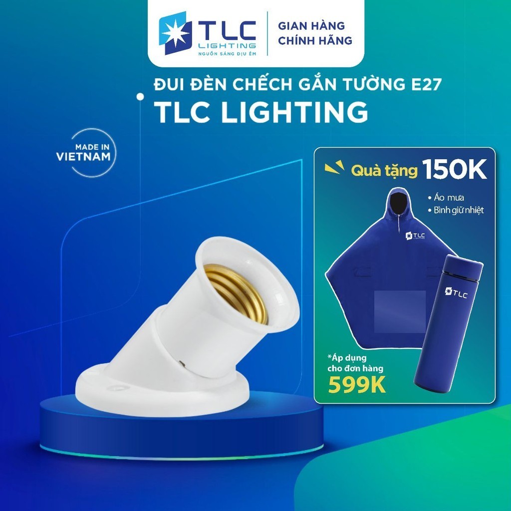 [CHÍNH HÃNG] Đui đèn chếch gắn tường E27 100W TLC LIGHTING | Shopee ...