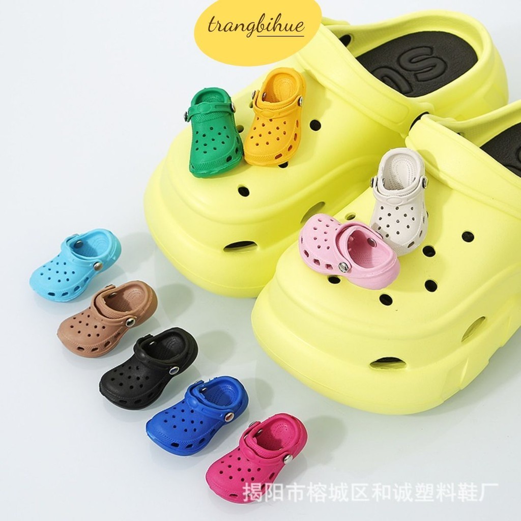 Sticker charm có nút cài gắn dép sục Cross mẫu Cros Mô Hình nhiều màu ...