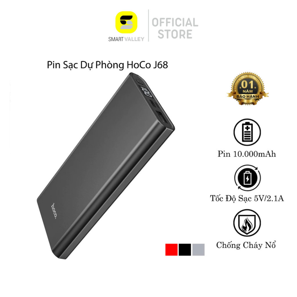 Pin Sạc Dự Phòng HOCO J68, Dung Lượng 10000mAh, Đầu Vào Micro/Type-C ...