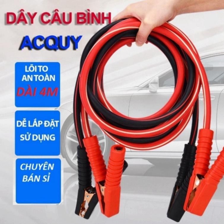 Dây Câu Bình Ắc Quy Lõi Đồng To 2000A 4 mét, Dây Kích bình acquy cứu hộ ...