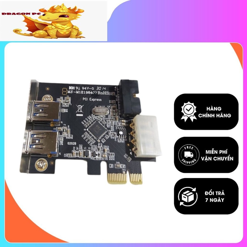 Card PCI to Lan Express H61 - Card PCI Express 4 Cổng USB 3.0 2.0 ...