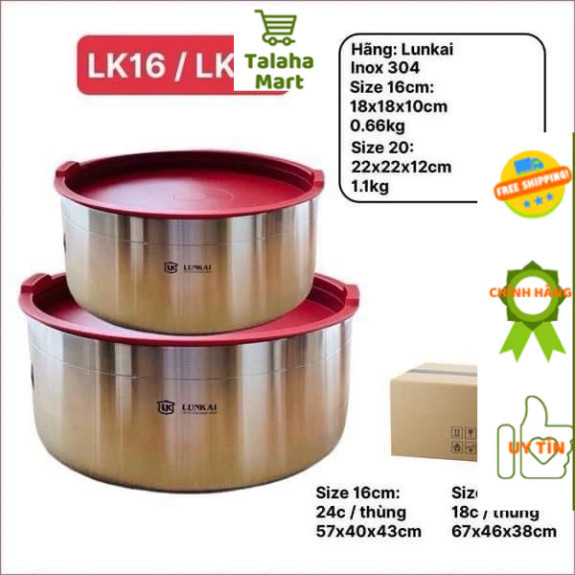 Âu trộn bột Âu ướp thịt nướng gia vị inox 304 Nồi inox tô thố trộn ...