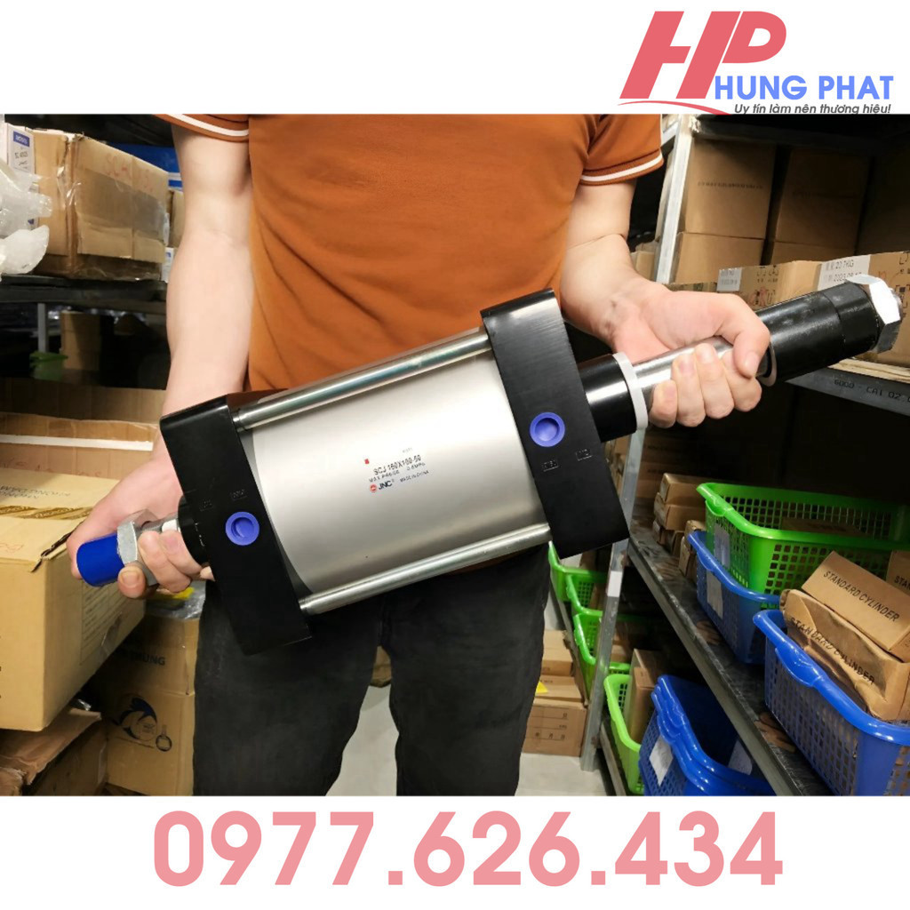 Xi lanh khí nén SCJ 160x100-50/ SCJ 160x250-50, Xi lanh hai đầu chỉnh ...