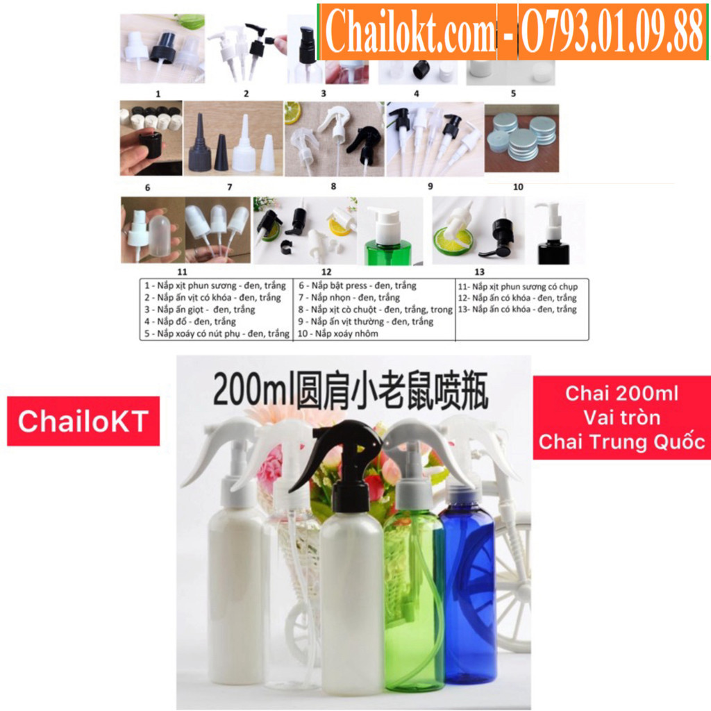 Chai 200ml nhựa vai tròn Chai 200ml nhựa trung quốc toner/ chai đựng ...