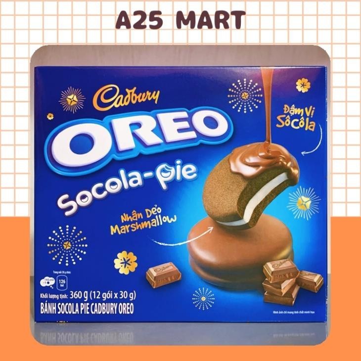 Bánh Socola Pie Cadbury Oreo Hộp 336g (12 Gói x 28g) | Shopee Việt Nam