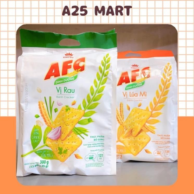 Bánh AFC Mặn Túi 258g (12 Gói x 21,5g), Bánh Cracker Mặn Kinh Đô | Shopee Việt Nam