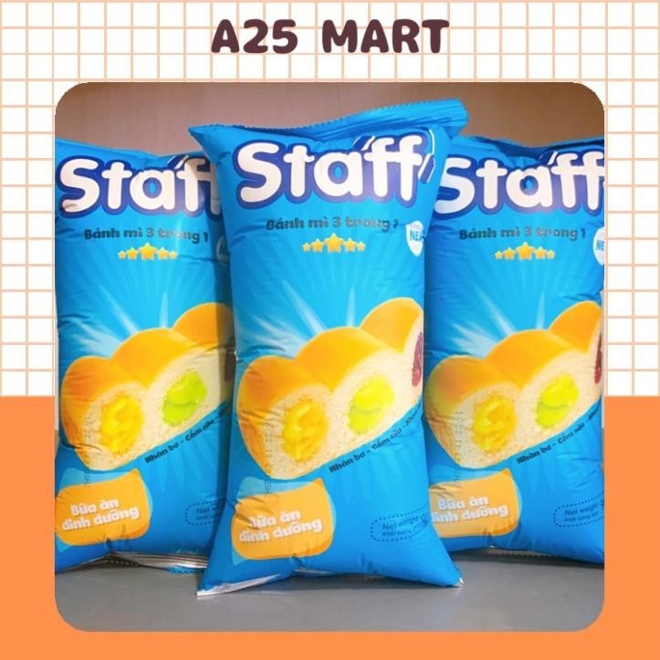 Bánh Mì Staff 3 Trong 1 (Bơ/ Cốm Sữa/ Khoai Môn) Hữu Nghị Gói 90g | Shopee Việt Nam