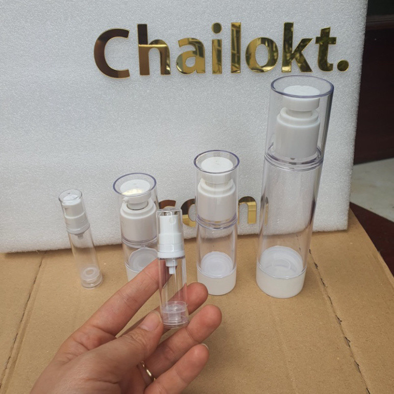 Chai hút chân không 5ml 10ml 15ml, chai chiết mỹ phẩm mini, lotion, kem ...