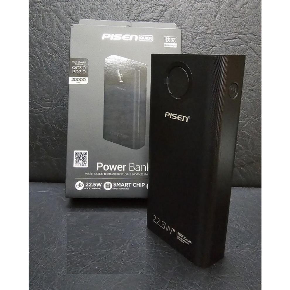 Pin sạc dự phòng Pisen Quick LS-DY87 20000mAh (LED) hỗ trợ sạc nhanh 22.5W Chính Hãng | Shopee ...