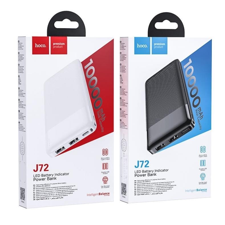 Pin sạc dự phòng Hoco J72 / J72A dung lượng 10000/20000mah 2 cổng Input, Output max 2A | Shopee ...