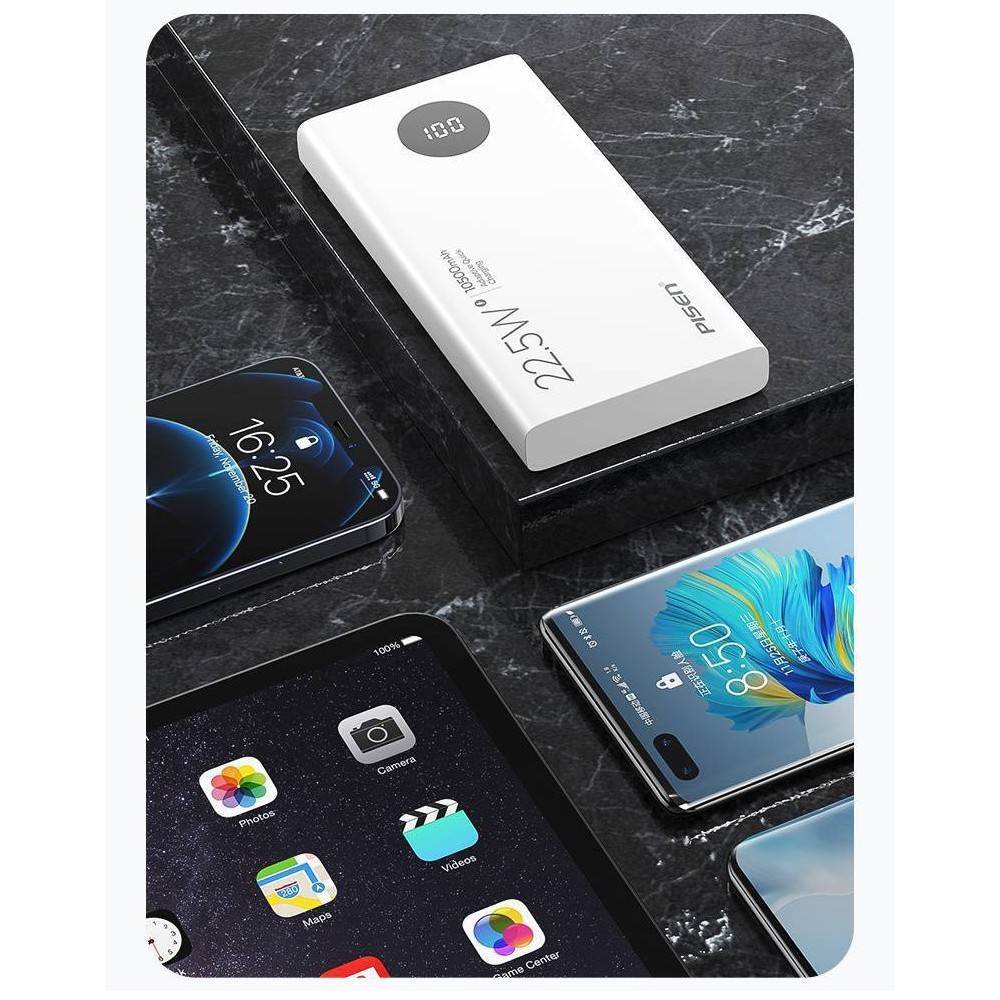 Pin dự phòng Pisen TS-D314 dung lượng 10500mAh hỗ trợ sạc nhanh QC 3.0 và PD 22.5W - tích hợp ...