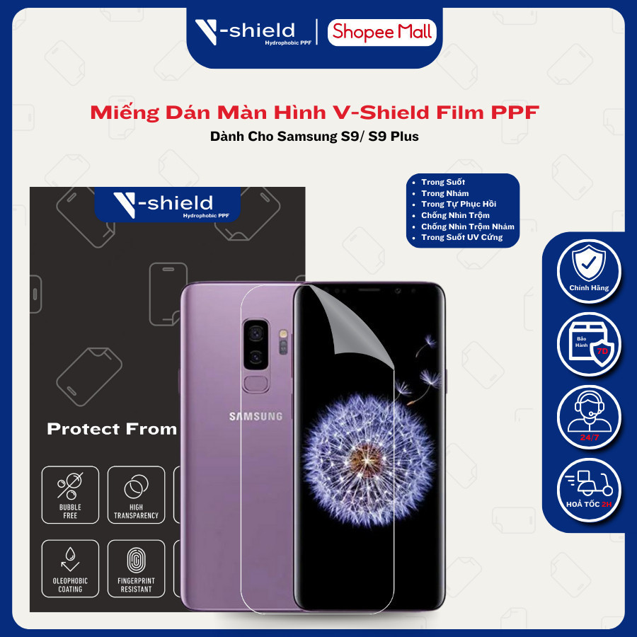 Mua 1 Tặng 1 Miếng Dán Màn Hình V-Shield Film Ppf Cao Cấp Cho Samsung Galaxy S9/ S9 Plus ...