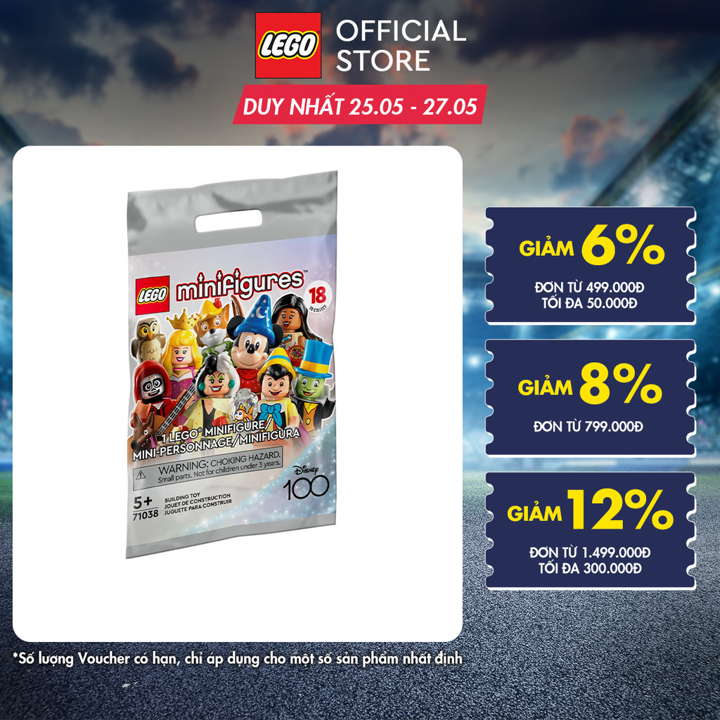 LEGO Minifigures 71038 Đồ chơi lắp ráp Nhân Vật LEGO Disney 100 (8 chi ...