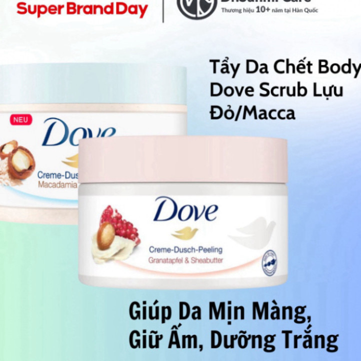 Kem Tẩy Tế Bào Chết Body Dove Macca Lựu Đỏ Chăm Da Sáng Mịn, Giữ Ẩm ...