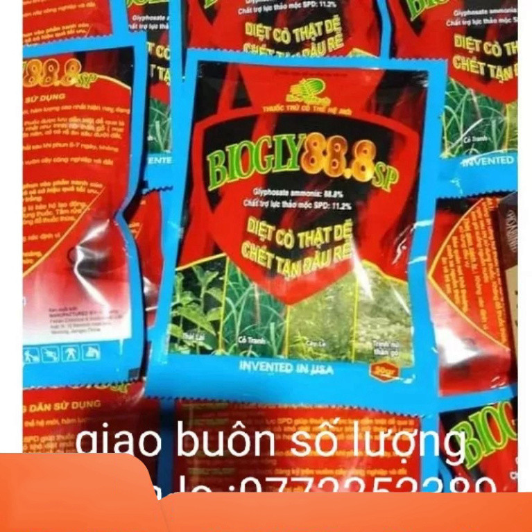 [HÀNG CHUẨN] 100 GÓI..THUỐC DIỆT CỎ BIOGLY 88.8SP .(hàng.Có Bảo Hành ...