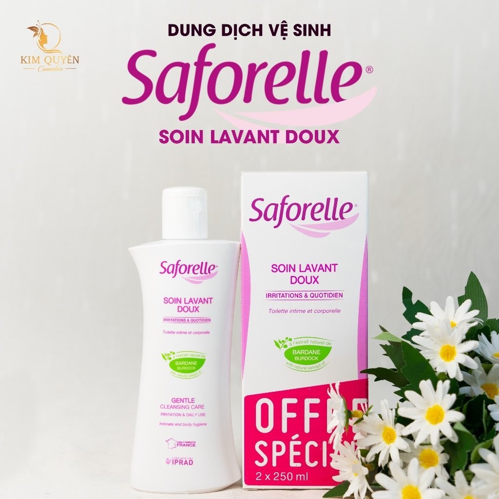Dung dịch vệ sinh phụ nữ Saforelle Gentle Cleansing Care thành phần tự ...