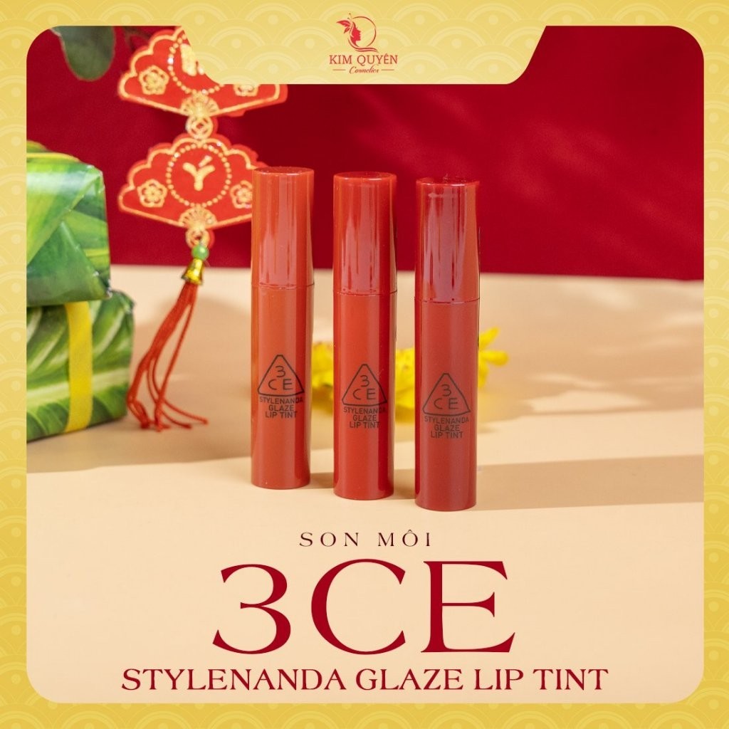 Son Tint Bóng 3CE Glaze Lip Tint Cho Đôi Môi Mọng Nước 5g | Shopee Việt Nam