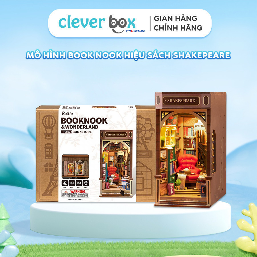 Mô Hình Lắp Ráp Book Nook Robotime Rolife Shakespeare Bookstore TGB07 ...