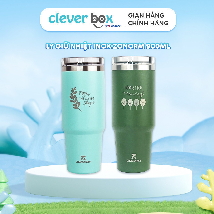 Ly Giữ Nhiệt Inox 304 Zonorm 600ml, 900ml Kèm Túi, Ống Hút, Nắp Trượt ...