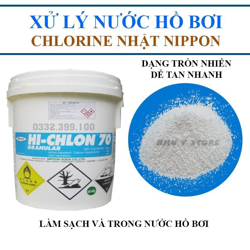5kg Chlorine Nhật Bản - HI CHLON 70 Xử Lý Nước Hồ Bơi, Sinh Hoạt [túi ...