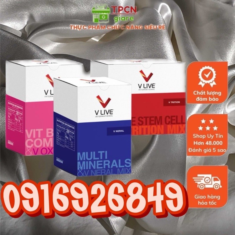 Bộ 3 Sản Phẩm Vlive International V-Oxy+, V-Trition, V-Neral . Tăng ...