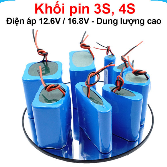 Khối pin 3S, 4S ( 12.6V hoặc 16.8V ) đóng sẵn dung lượng cao | Shopee ...