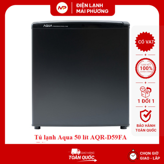 [SHIP HỎA TỐC HN] Tủ lạnh Mini AQUA AQR-D59FA(BS) 50 lít - Hàng chính ...