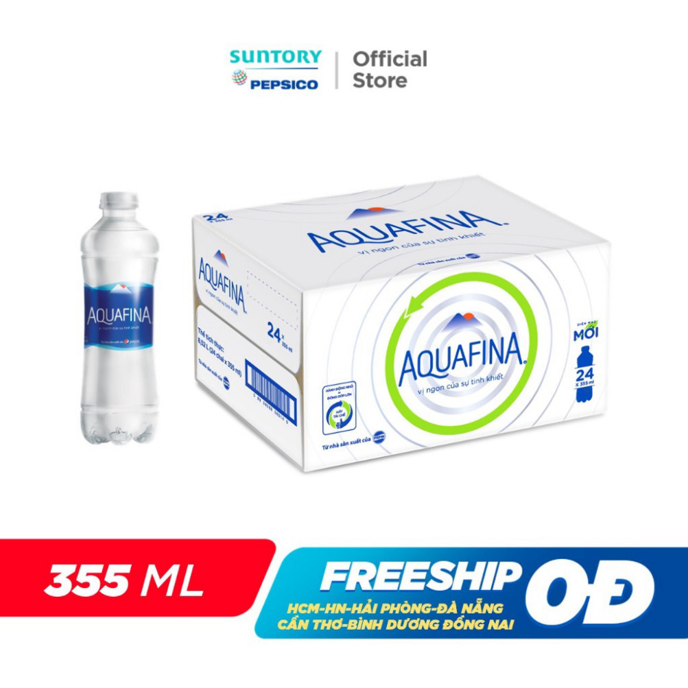 DohaMart Thùng 24 Chai Nước tinh khiết Aquafina (355ml/chai) | Shopee Việt Nam