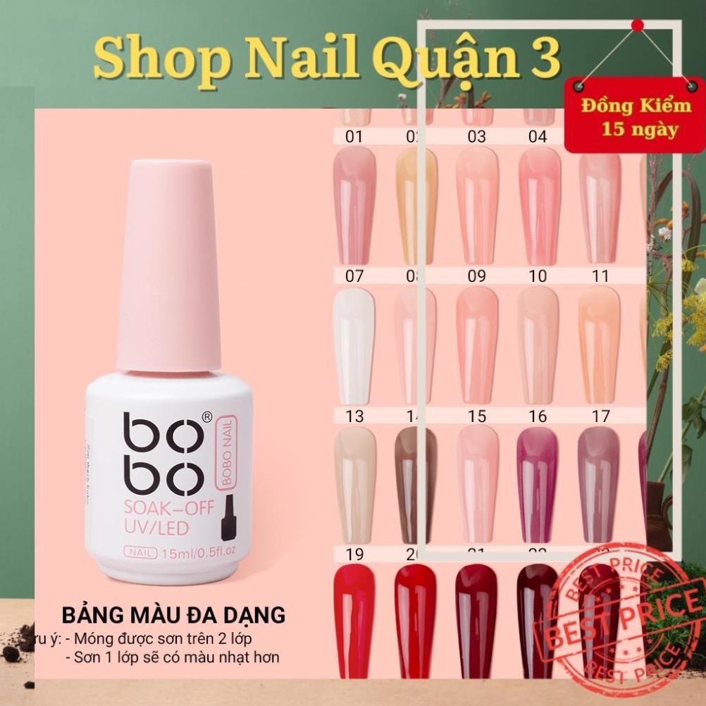 Sơn gel thạch Bobo lên màu chuẩn 15ml (lẻ chai) Nail Quận 3 | Shopee ...