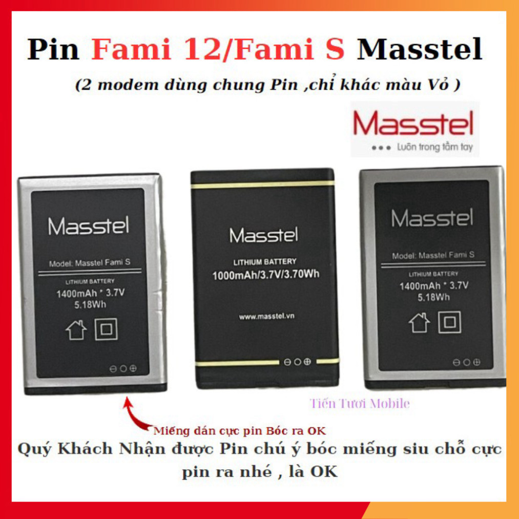 Pin Fami S/Fami 12 Masstel (dùng chung) sản phẩm mới cập nhập | Shopee ...