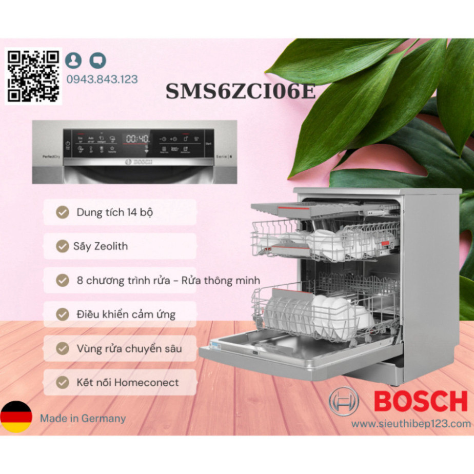 Máy Rửa Bát Bosch Seri6 SMS6ZCI06E Hiện Đại Cao Cấp Nhất Seri6 Có ...