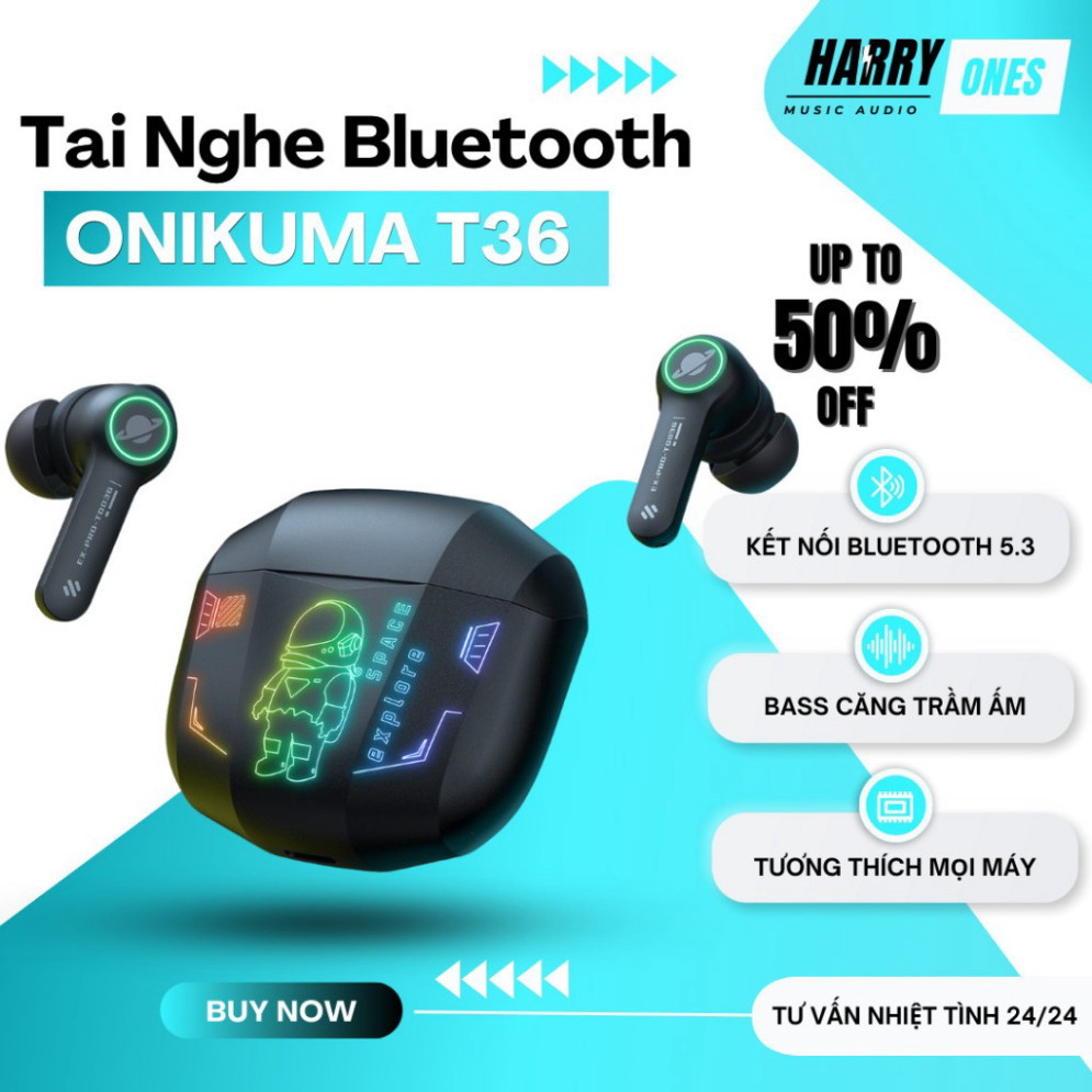 Tai Bluetooth Gaming ONIKUMA T36 tai nghe chơi game không dây thể thao ...