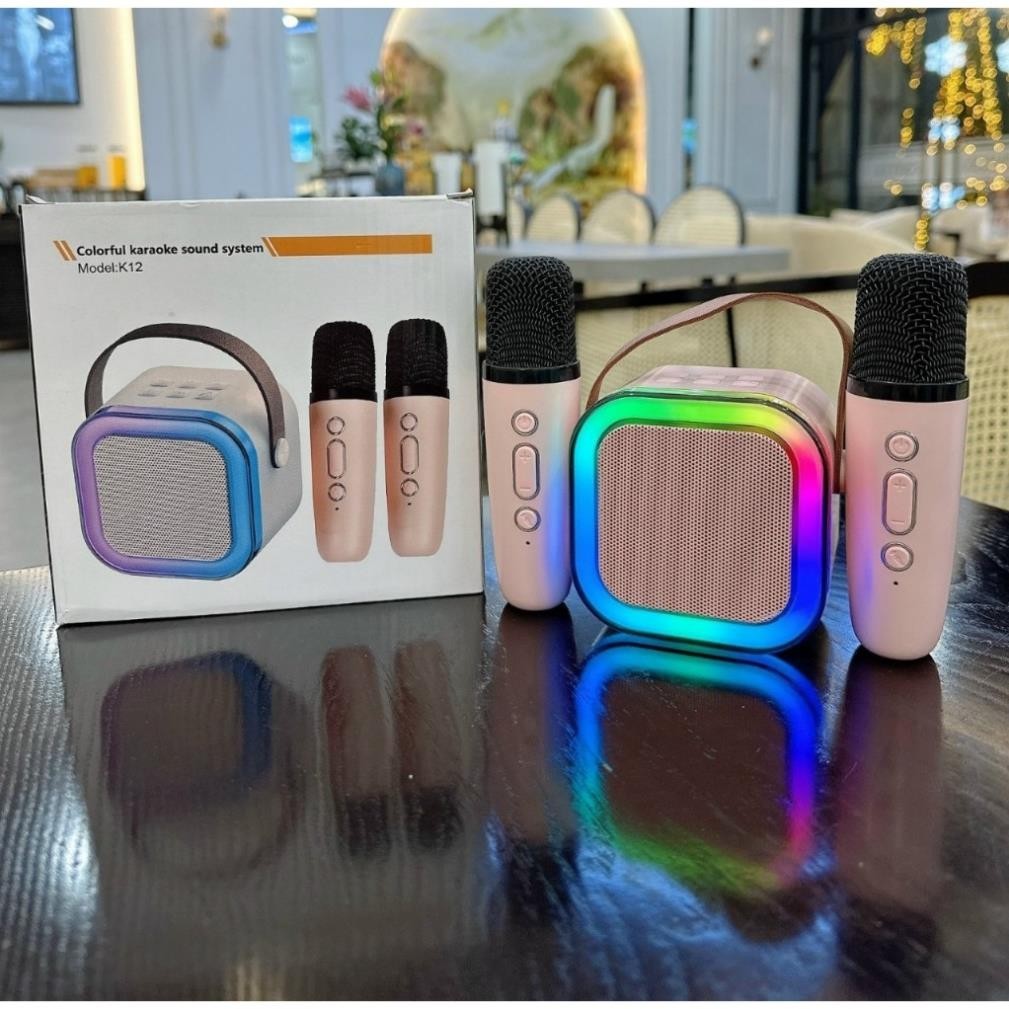 Loa Bluetooth Karaoke Mini K12 kết hợp dùng để nghe nhạc và hát karaoke ...