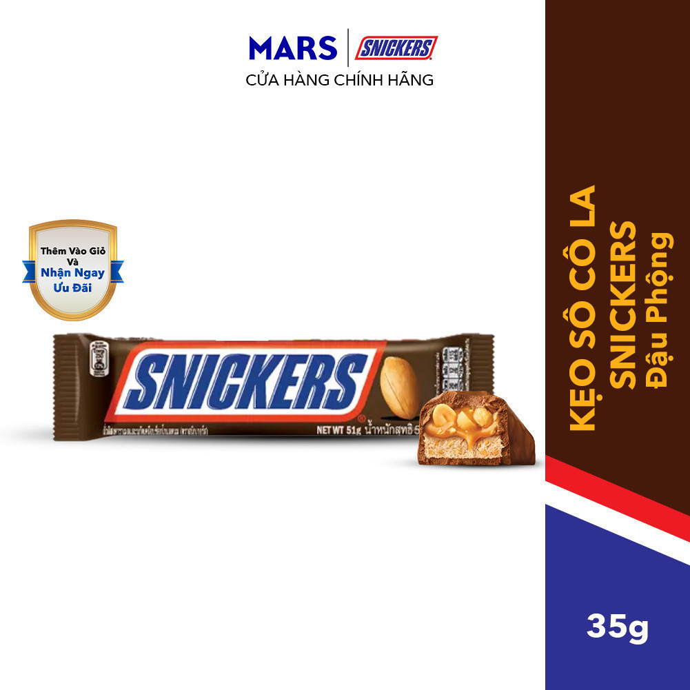 GIFT_Kẹo Sô Cô La Snickers thanh 35g | Shopee Việt Nam