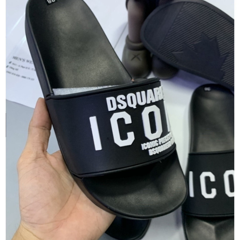 Dép lê quai ngang Dsq2 Icon logo viền nổi Dép Đẹp Cao Cấp Mới Nhất Của ...