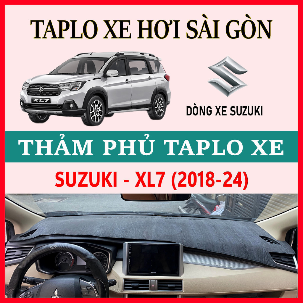 Thảm taplo SUZUKI XL7 2018 - 2024, thảm taplo che nắng da carbon, da ...