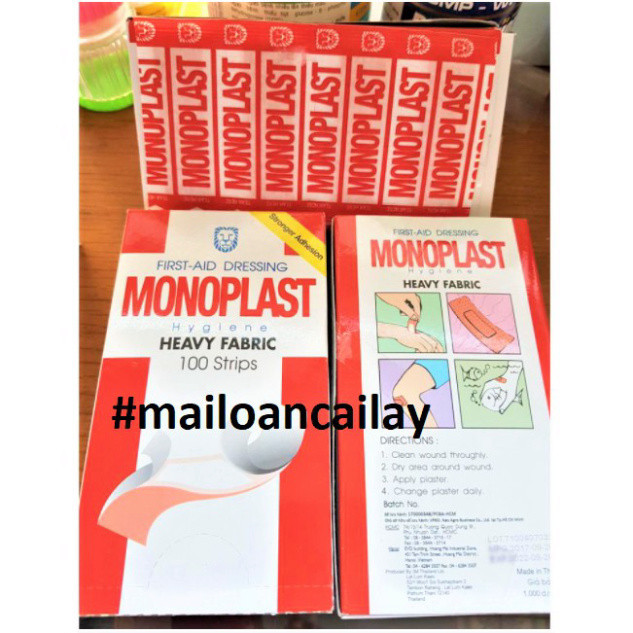 Băng Cá Nhân Đỏ Monoplast (hộp 100 miếng) | Shopee Việt Nam
