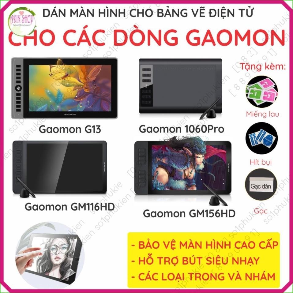 Dán màn hình bảng vẽ điện tử Gaomon 1060 Pro/ G13/ G16/ GM116HD ...