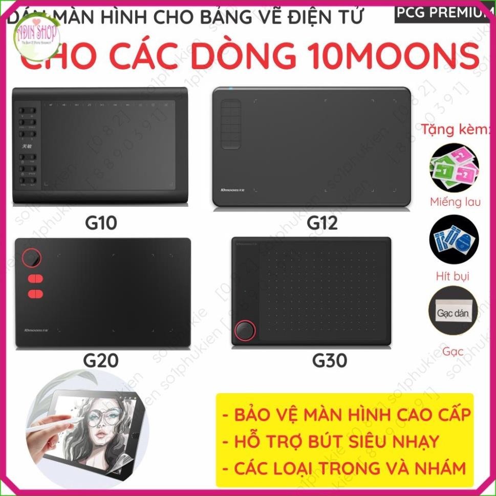 Dán màn hình bảng vẽ điện tử 10MOONS G10/ G12/ G20/ G30 | Shopee Việt Nam
