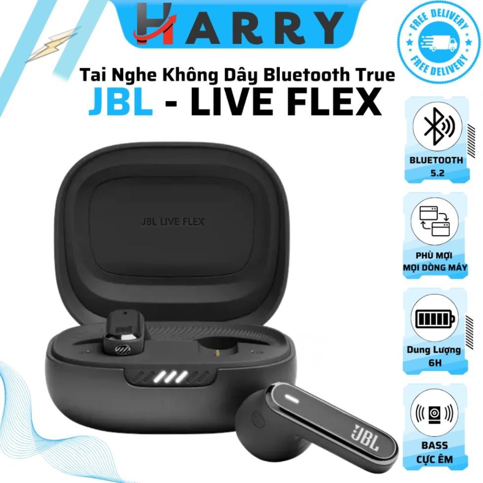 Tai nghe Nhét Tai Không Dây Bluetooth JBL Live Flex TWS Chống Nước IP54 Chống Ồn Pin Tối Đa 32H ...