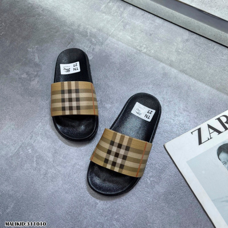 Dép BBR cho bé,dép trẻ em chống trơn trượt quai ngang burberry, sản ...